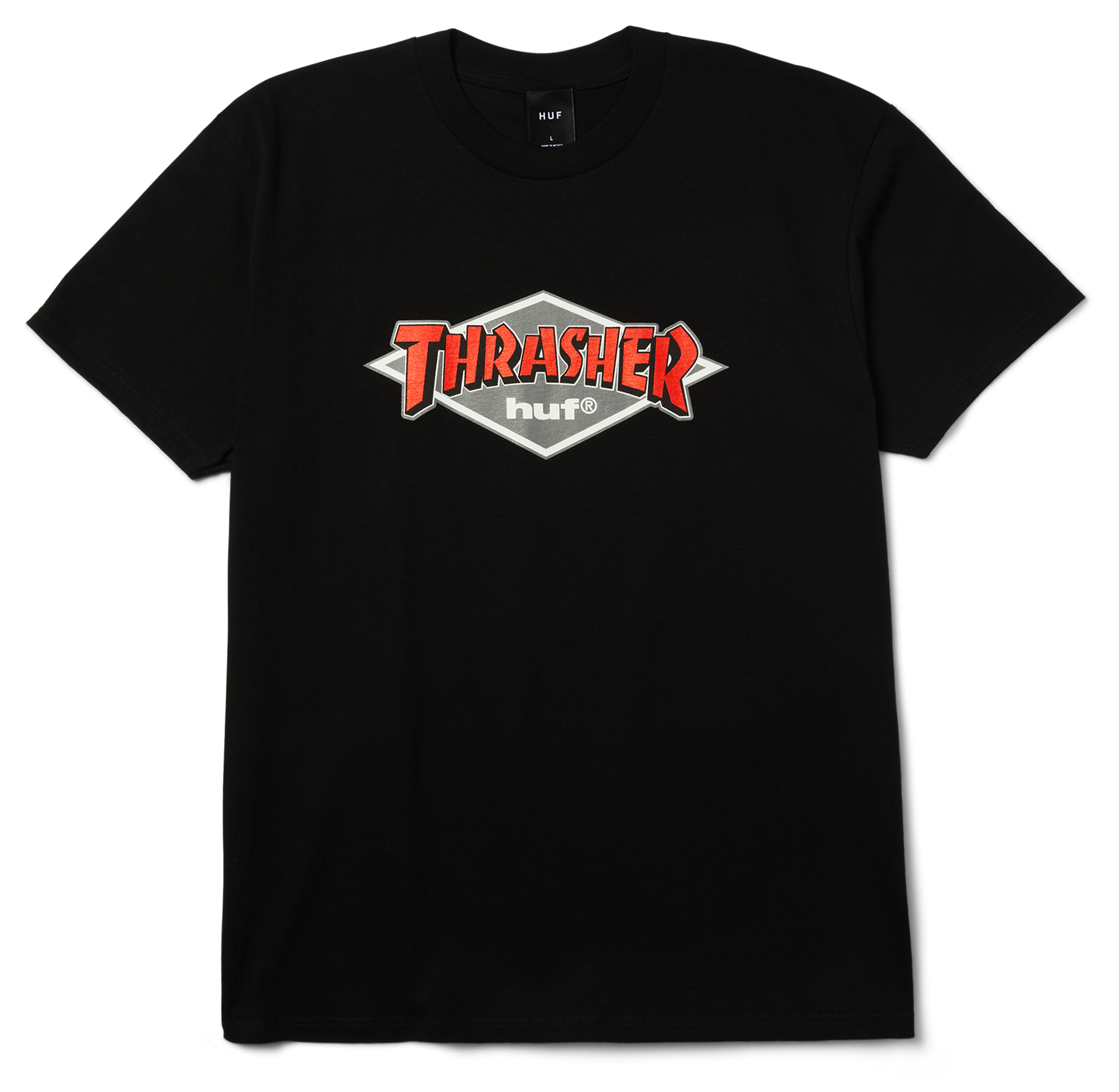 Huf x Thrasher tee shirt Logo Black – West French